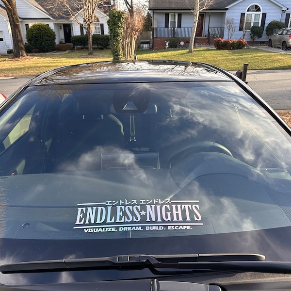 Endless Nights JDM Car Window Decal Sticker Bumper Sticker, Windshield ...