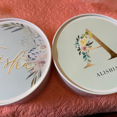 Custom Gift Box White Confetti Box Round White Hat Box Custom ...