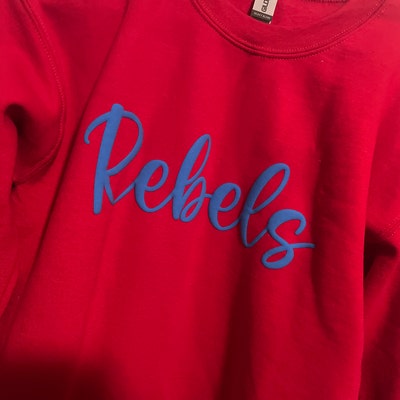 Puff Print Custom Team Name Sweatshirt, Scool Mascot Sweatshirt Shirt ...