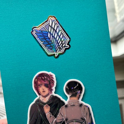 Hange Zoë & Levi Ackerman Attack on Titan Sticker Available in Gloss or ...