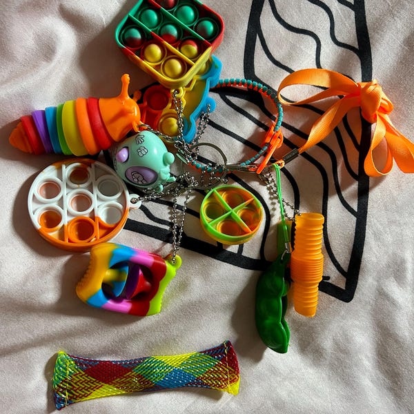 Kids Dinosaur Character Sensory Keychain, Wrist Strap, Sensory Fidget ...