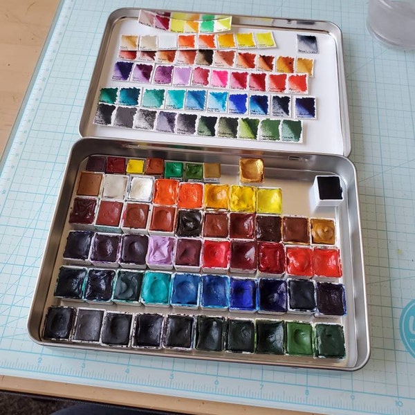 Watercolor Aquarelle Paint Tin Boxes - Etsy