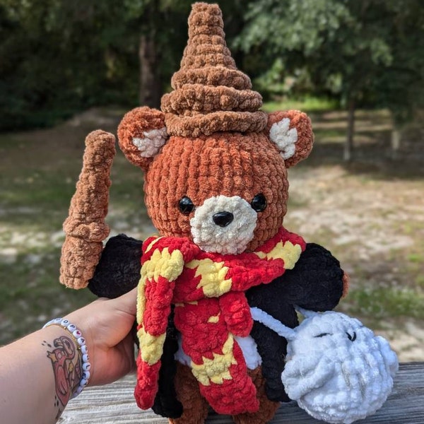 4in1 Crochet Pattern - Wizard Bear, With 10 Accessories, Lion, Badger ...