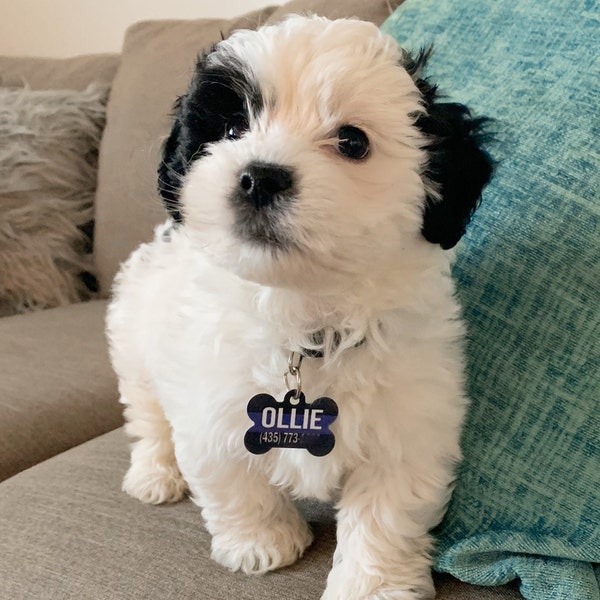 Thin Blue Line Police Dog Tag - TBL 2 Sided - Back the Blue - Custom ...