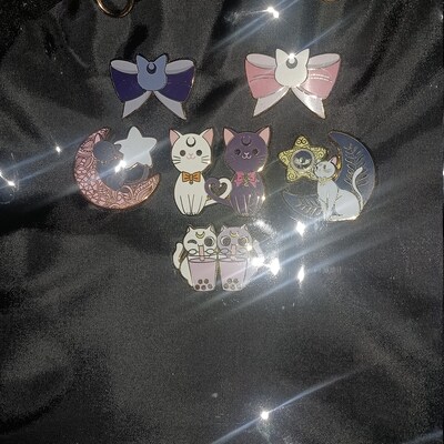 Moon Kitty Luna Hard Enamel Pin Luna Enamel Pin Luna Pin - Etsy