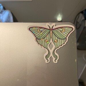 Regal Moth Holographic Sticker, Regal Moth Sticker, Laminated Sticker ...