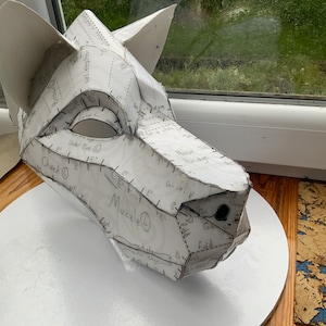 Canine/canid Low Poly Mask Pattern for Cardboard or EVA Foam - Etsy