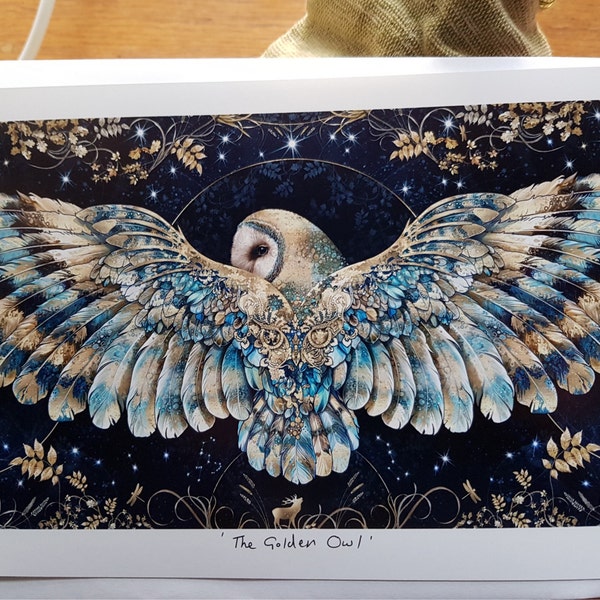 NEW, the Golden Night Owl, Barn Owl Print Artwork, Sandy Gardner, Barn ...