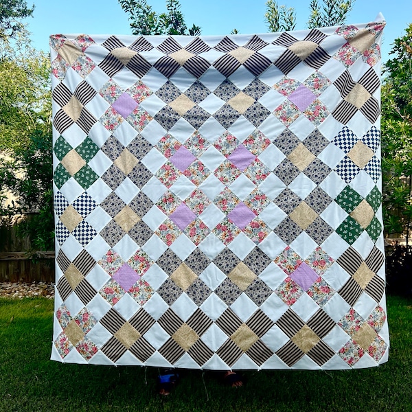 Nighttime Sky Quilt Pattern, Star Quilt Pattern, Patchwork Squares ...