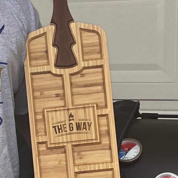 Personalized Grill Master BBQ Board - Serving Tray With Handle - Gift ...