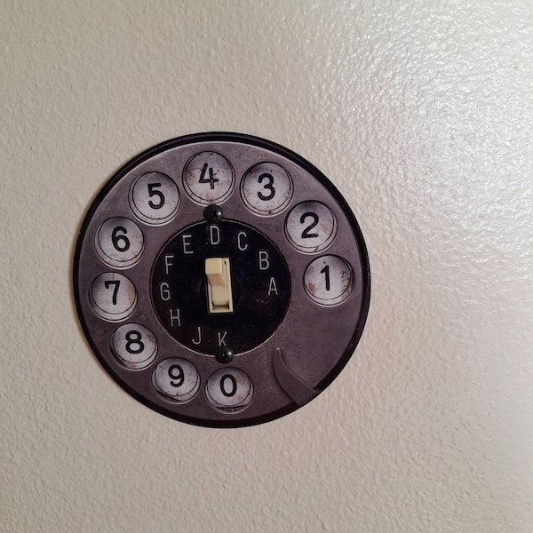 Vintage Retro Black Telephone Dial Precision Laser Cut Toggle and ...