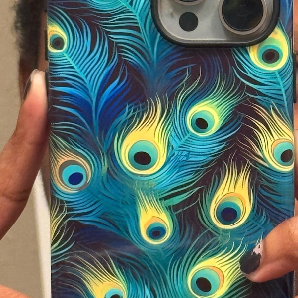 Teal Blue Marble Abstract Tough Phone Case, Goldart Print Phone Case ...