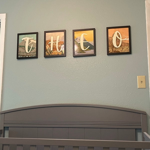 Alphabet & Number Posters | National Park Edition - White Print ...