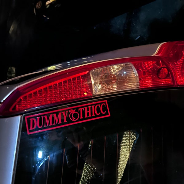 Dummy Thicc Vinyl Decal | for JDM Car Drift Funny Meme Window Sticker ...