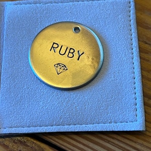 Simple Custom Hand Stamped Dog Tag, Dog Tags for Dogs, Pet Id Tag ...
