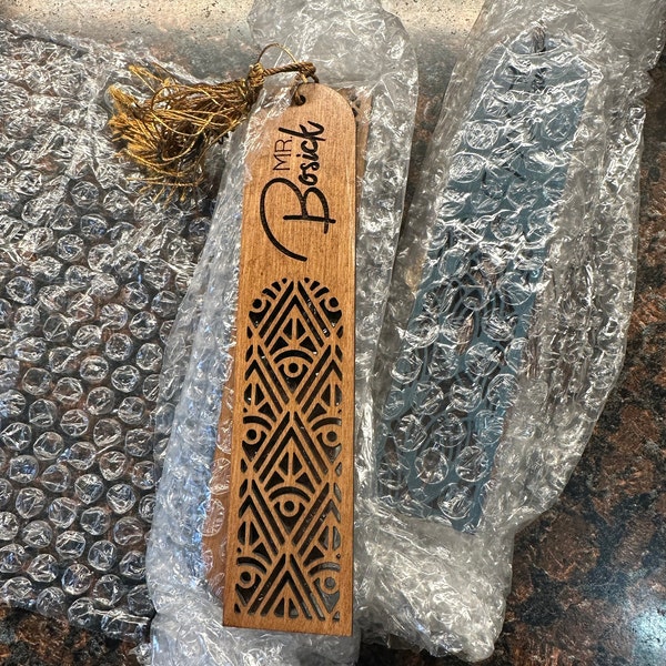 Custom Wood Bookmarks With Tassel, Personalized Wooden Bookmark, Unique ...