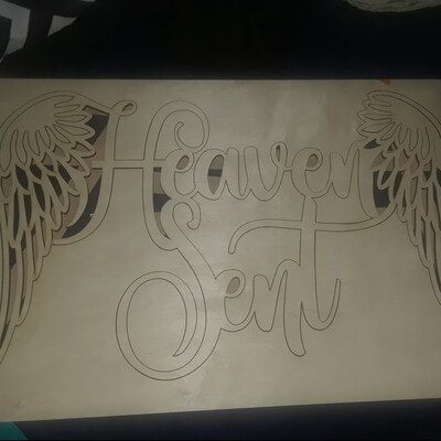 Heaven Sent Wood Cutout, Nursery Cutout, Baby Shower Sign, Nursery ...