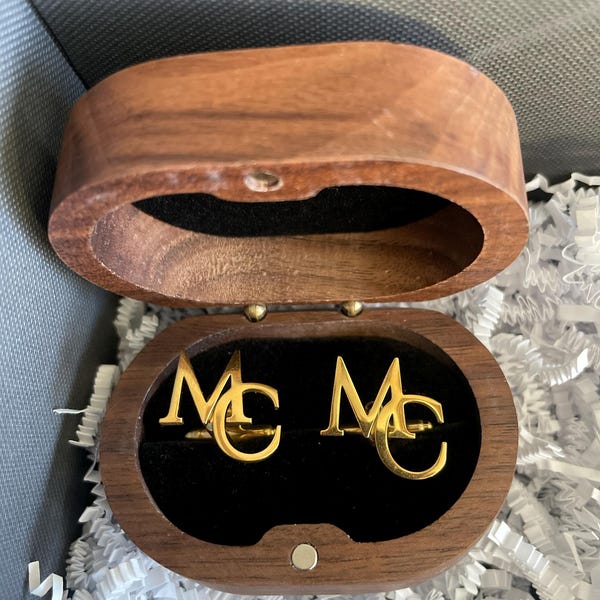 Custom Groomsmen Cufflinks, Initial Cuff Links, Numbers Cufflinks ...