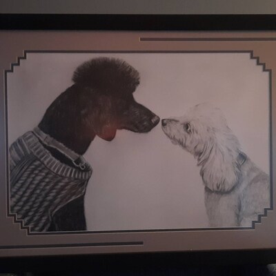 Custom Dog Drawing, Dog Memorial, Photo to Sketch, Charcoal Drawing ...