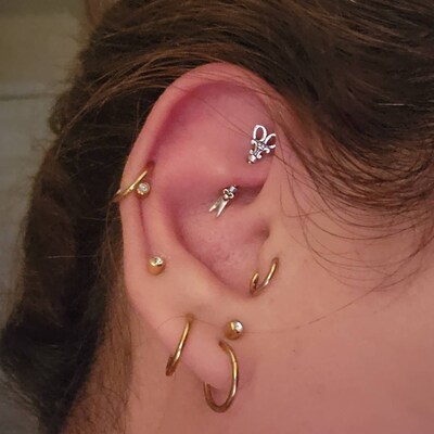 14G Shiny CZ Crown Belly Button Ring Silver Crown Belly Ring - Etsy