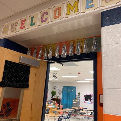 Groovy Classroom Decor Welcome Banner - Etsy