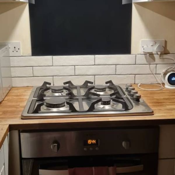 Kitchen Glass Splashback Toughened and Heat Resistant Tile Cooker Panel ...
