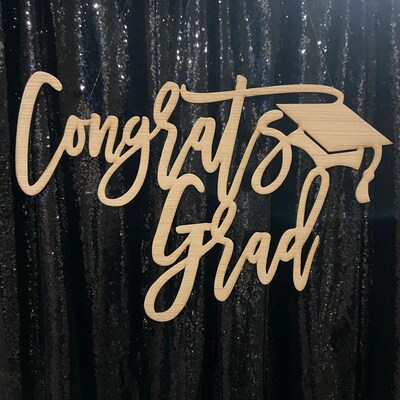 Congrats , Grad Sign, Wood Graduation Photo Prop Sign, Grad Sign ...