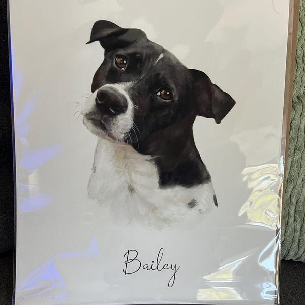 Pet Portrait Custom MULTI Pet Portrait Pet Painting Multi Dog Portrait ...