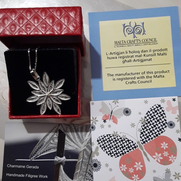 Silver Maltese Cross, Malta Cross, Filigree Maltese Cross Pendant 3.70 ...