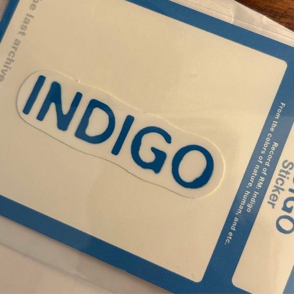 RM Indigo Album Sticker Logo Weatherproof - Etsy