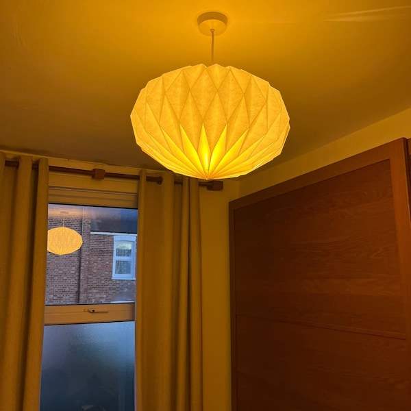 Oval Origami Paper Lampshade - Etsy UK