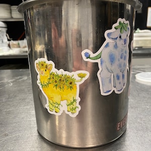 Pineapple Cow Sticker - Etsy