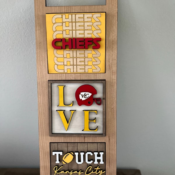 Kansas City Chiefs Football Door Hanger | Kingdom Truck | Sports Wreath ...