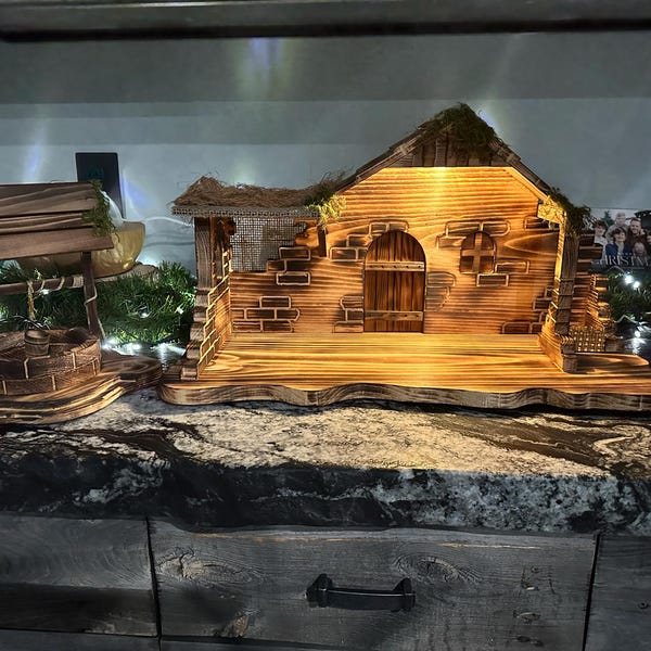 Nativity Manger ,stable for Nativity,wood Nativity Stable, Manger ...