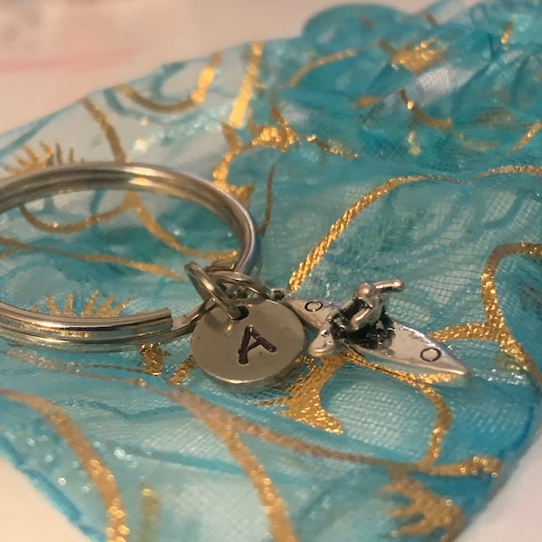 Kayak Keychain VERY SMALL Kayak Charm Keychain Kayaking Gift Sports ...