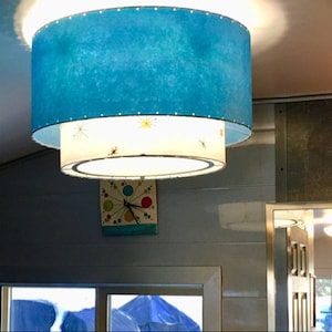 Atomic Lamp Shade / 3 Tier Atomic / Hand Made Retro Style / Custom ...