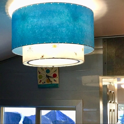 Atomic Lamp Shade / 3 Tier Atomic / Hand Made Retro Style / Custom ...