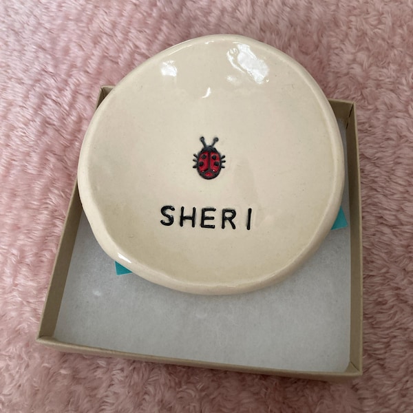 Ceramic Ladybug Trinket Dish - Etsy