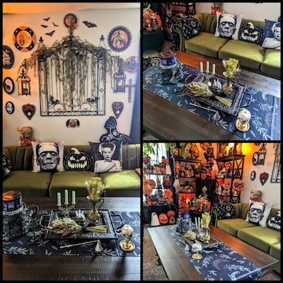 Forest Witch Table Runner, Witchy Moons Forestcore Table Decor, Cottage ...