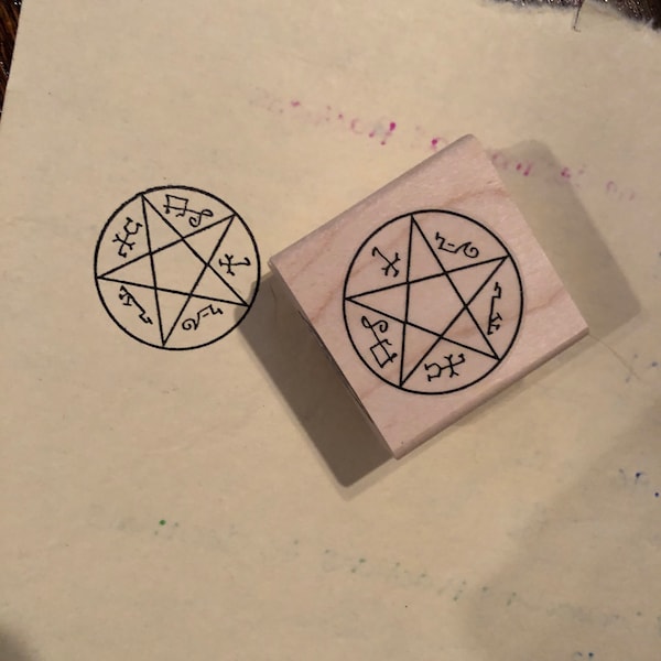 Devils Trap RUBBER STAMP, Supernatural Warding Stamp, Devil Stamp ...