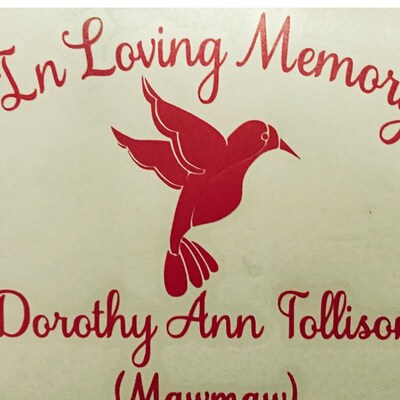 In Loving Memory Hummingbird Decal, Remembrance Decal, in Loving Memory ...
