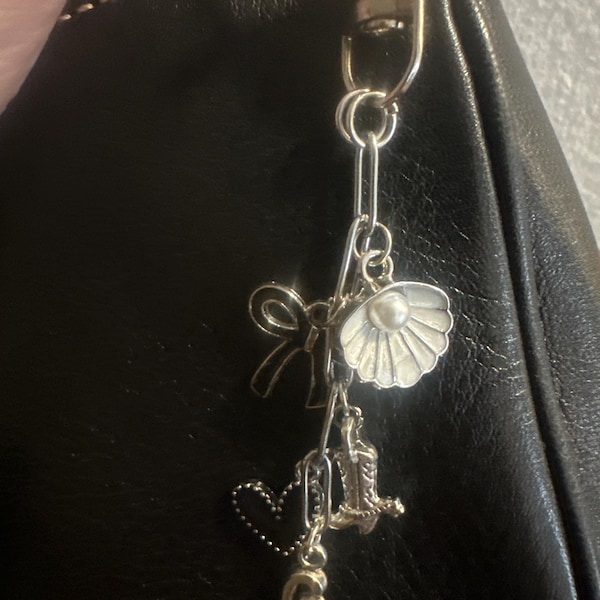 Custom Charm Keychain Purse Chain Purse Accessory Paperclip Chain Bag ...