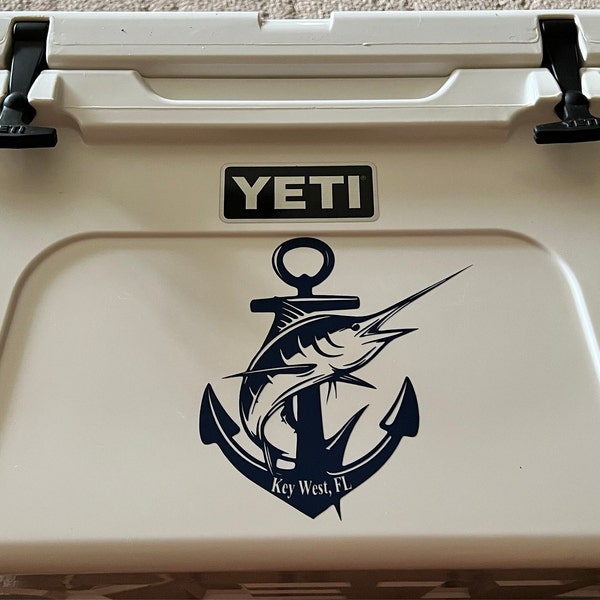 Marlin Decal | Blue Marlin Anchor Decals | Fishing Stickers | Marlin ...