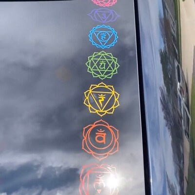 Chakras Car Decal, 7 Chakras, Spiritual Decal, Namaste Decal ...