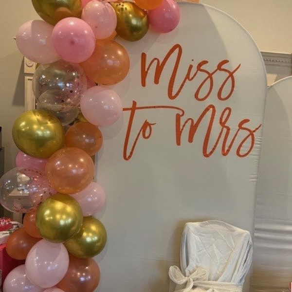 Bridal Shower Decal - Miss to Mrs Backdrop - Miss to Mrs Sticker for ...