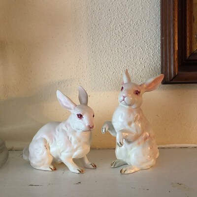 Vintage Flocked Bunny Bank Fuzzy Rabbit Coin Banks Vintage - Etsy