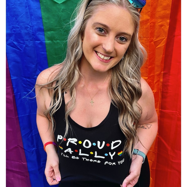 Proud Ally Tank Top, Pride Tank Top, LGBT Tank Top for Ally, Pride ...