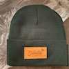 Leather Patch Beanies | Custom Engraved Logo Beanie, Real Leather Patches, Branded Beanies ...