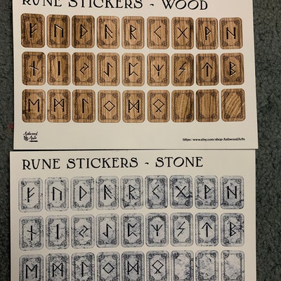 Runes Norse Viking Celtic Druid Pagan Oracle Planner Stickers Ashwood ...