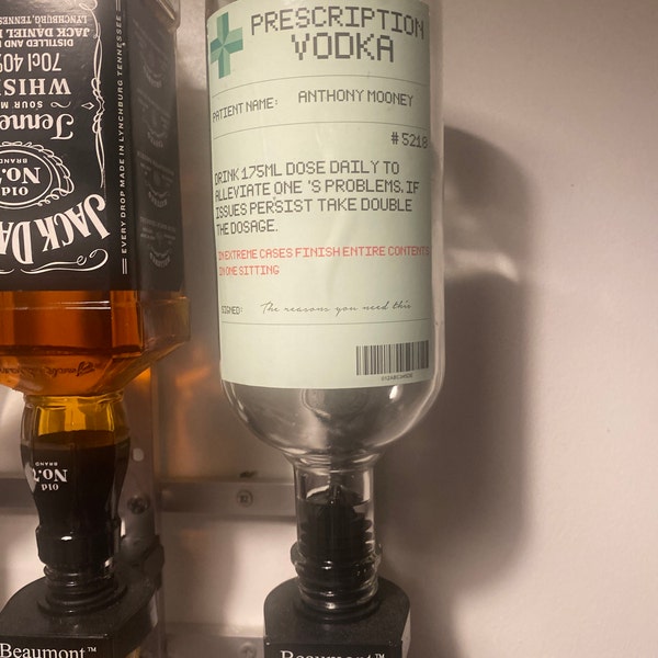 Personalised Prescription VODKA Spoof Bottle Label-ideal Celebration ...